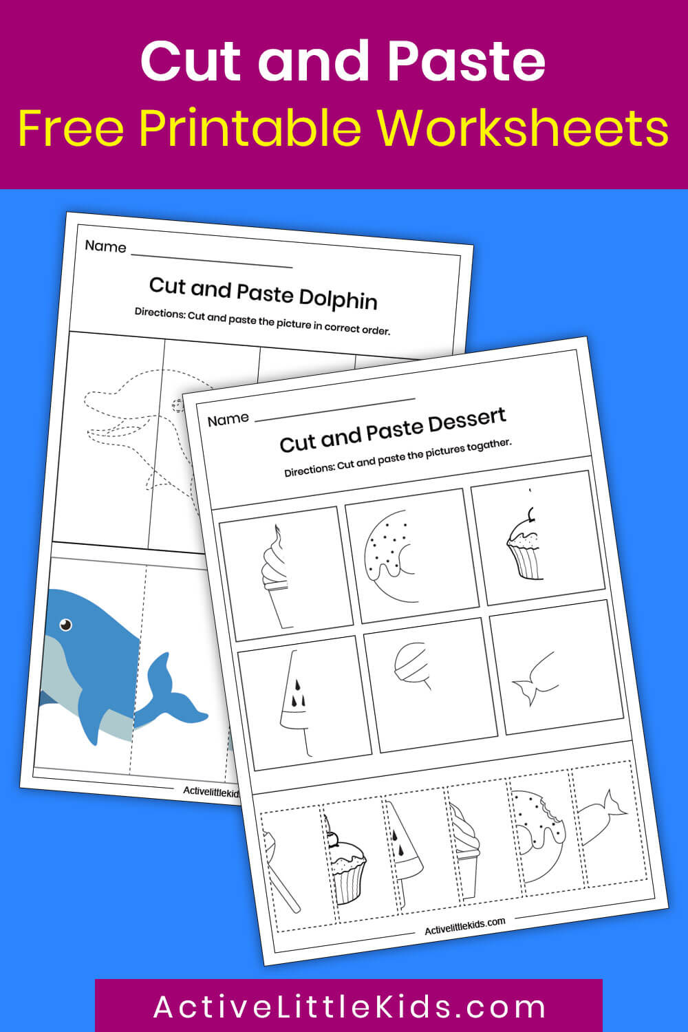 Cut and Paste Worksheets for Preschool - Active Little Kids