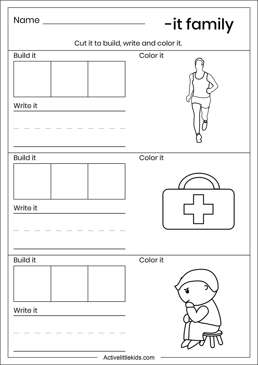 IT family words with pictures - Active Little Kids