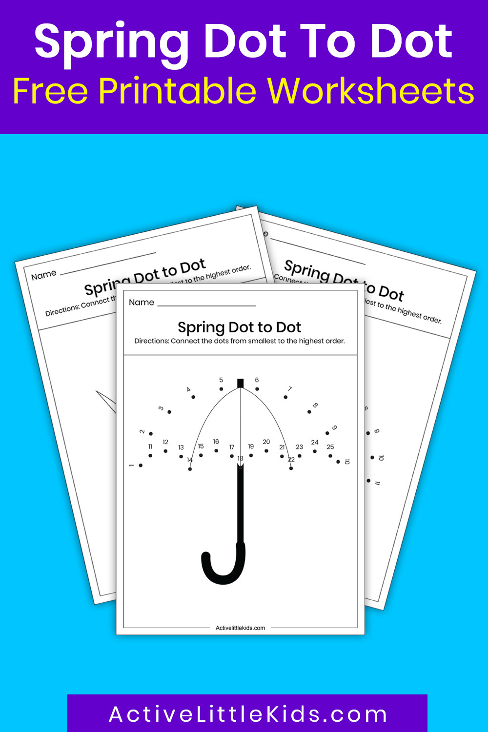 Spring dot to dot for kindergarten - Active Little Kids