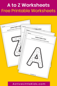 Free A to Z Worksheets for Kindergarten - Active Little Kids