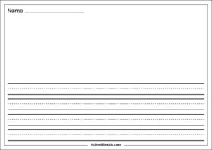 Kindergarten Writing Paper - Active Little Kids