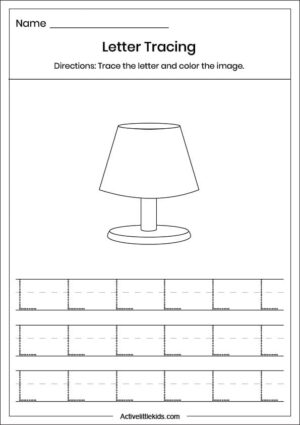 Free Letter L Worksheets for Kindergarten - Active Little Kids