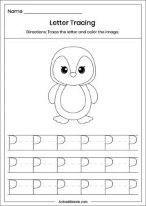 Free Letter P Worksheets for Kindergarten - Active Little Kids