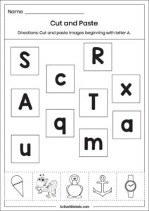 Free Letter A Worksheets for Kindergarten - Active Little Kids