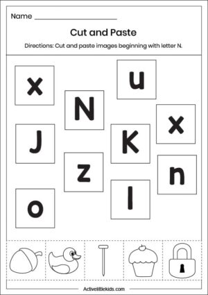 Free Letter N Worksheets for Kindergarten - Active Little Kids