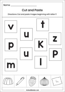 Free Letter P Worksheets for Kindergarten - Active Little Kids
