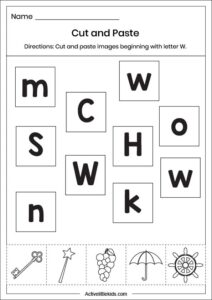 Free Letter W Worksheets for Kindergarten - Active Little Kids