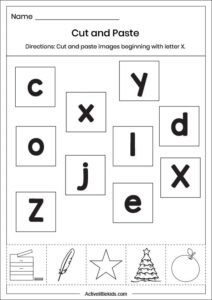 Free Letter X Worksheets for Kindergarten - Active Little Kids