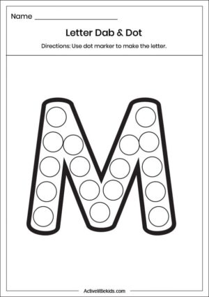 Free Letter M Worksheets for Kindergarten - Active Little Kids