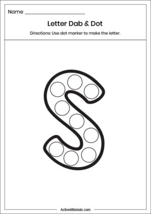 Free Letter S Worksheets for Kindergarten - Active Little Kids