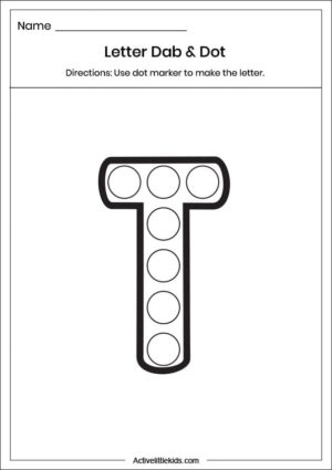 Free Letter T Worksheets for Kindergarten - Active Little Kids