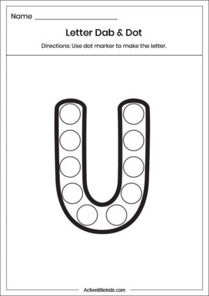 Free Letter U Worksheets for Kindergarten - Active Little Kids