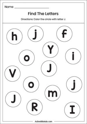 Free Letter J Worksheets for Kindergarten - Active Little Kids