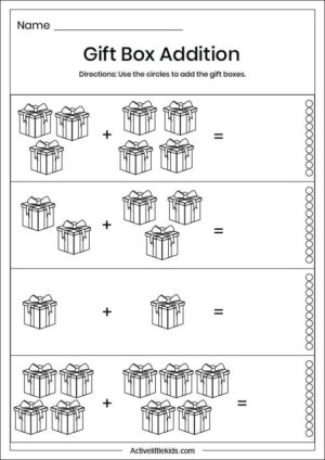 Addition Worksheets for Preschool - Active Little Kids