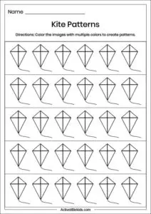 Free Kindergarten Pattern Worksheets - Active Little Kids