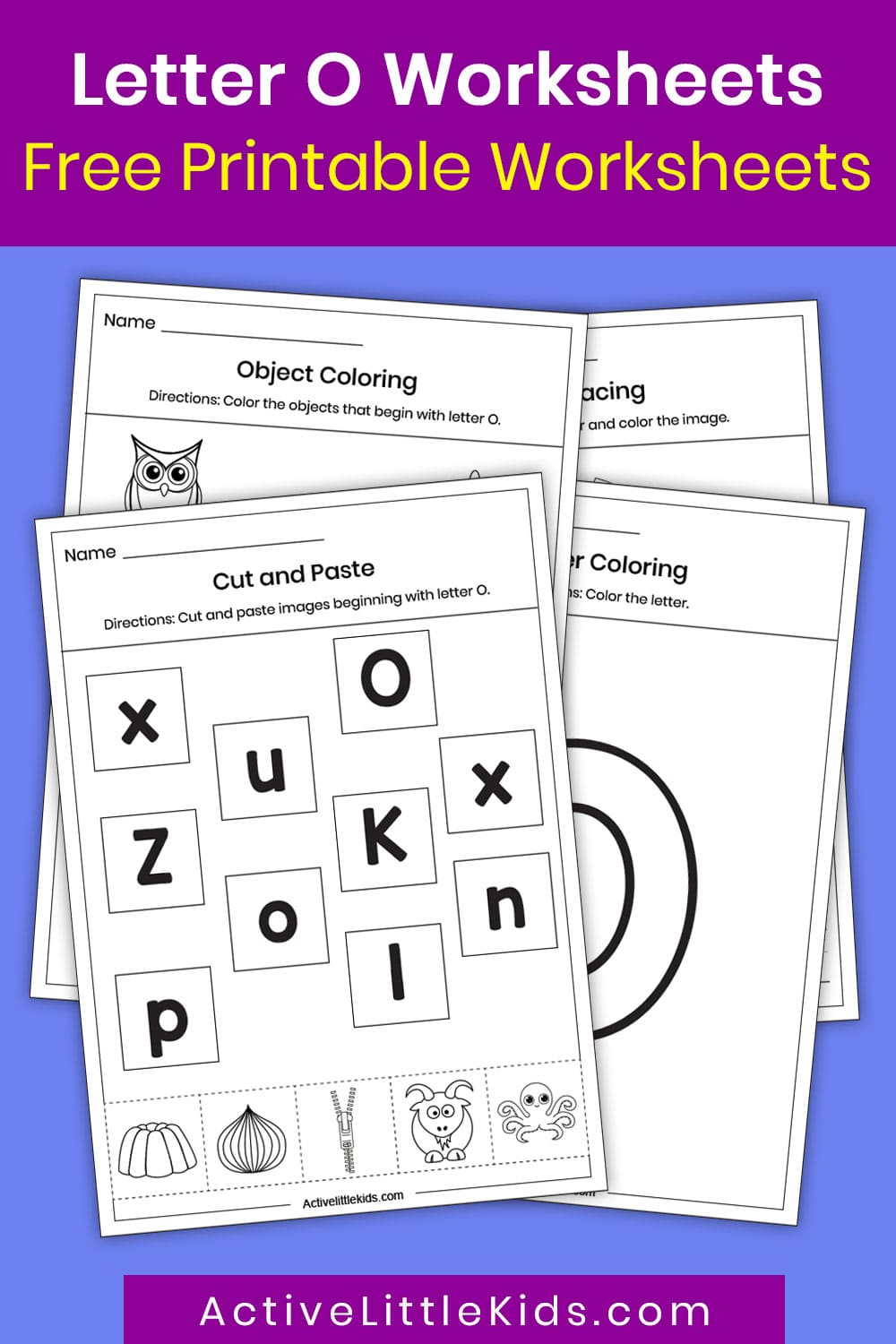 Free Letter O Worksheets for Kindergarten - Active Little Kids
