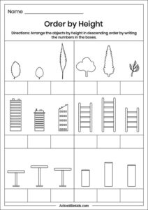 Free Kindergarten Measurement Worksheets - Active Little Kids