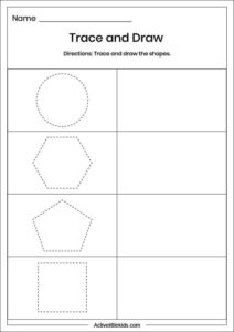 Free Shapes Worksheets for Kindergarten - Active Little Kids